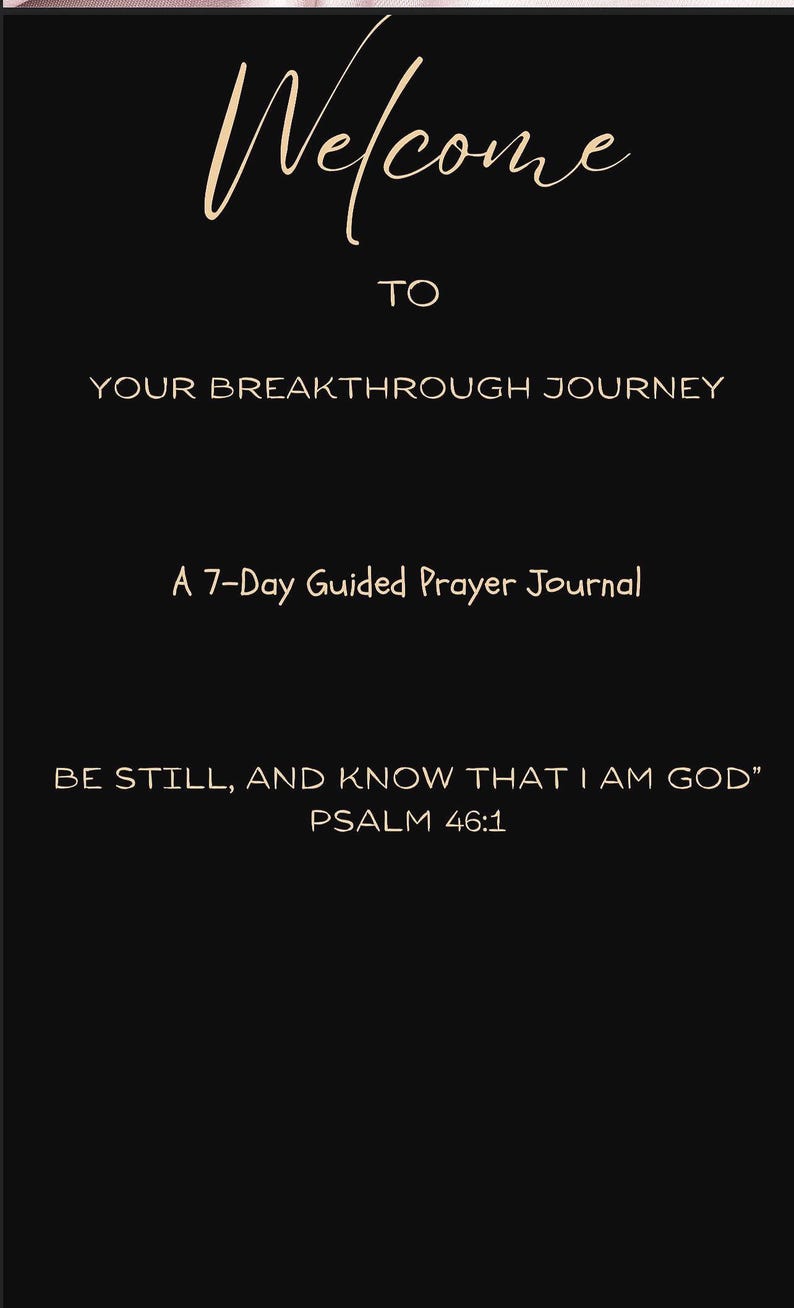 7 Days of Breakthrough Prayers | Printable Prayer Journal | Christian ...