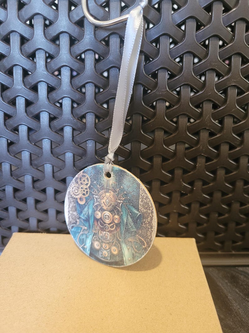 Steampunk Inspired Wooden Disc - Clockwork Dress - Etsy UK