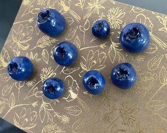 Set of 4 - Colorful Fruit Shaped Magnets - Blueberries, Oranges ...