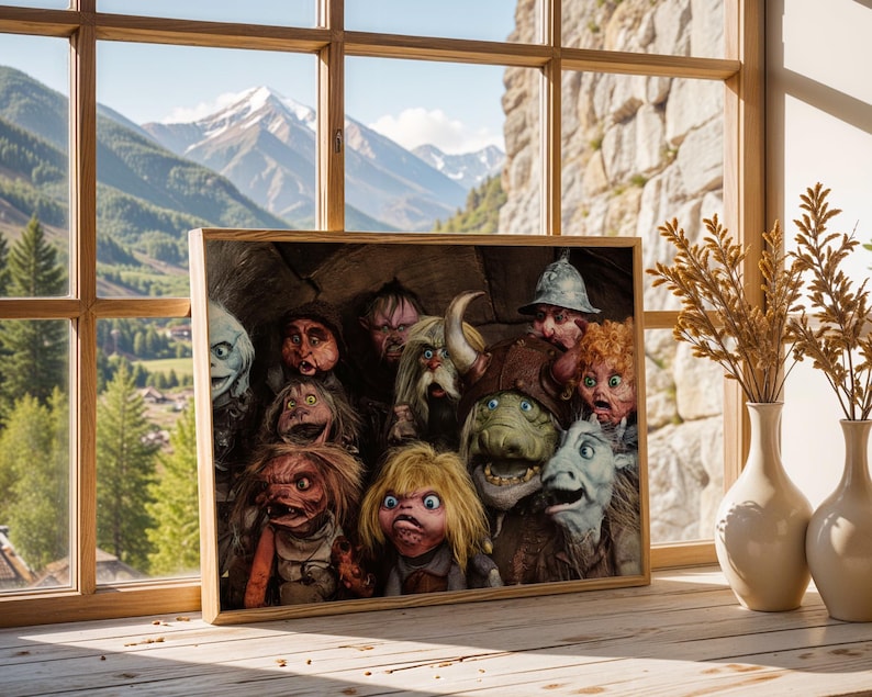 Fantasy Goblin Poster: Dark Puppet Creature Wall Art, Labyrinth Movie ...