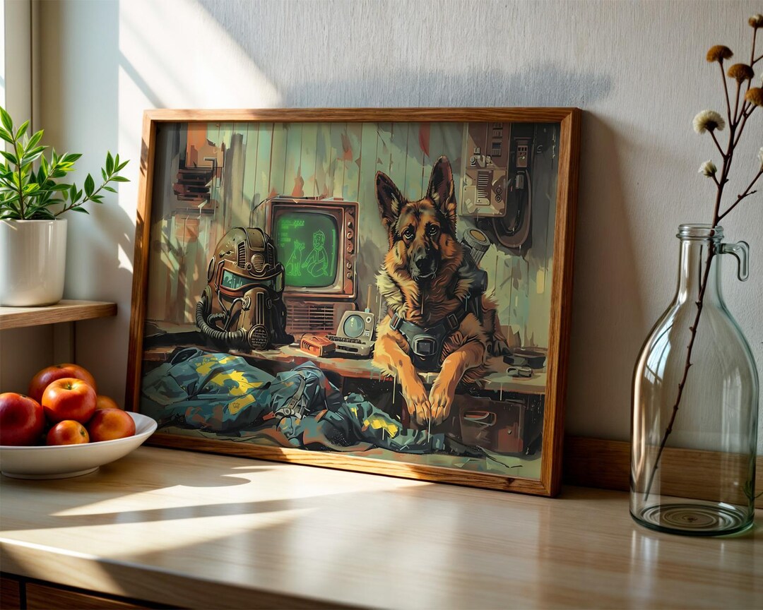 Fallout Poster: Retro Framed Wall Art, Desert Ranger Design - Etsy