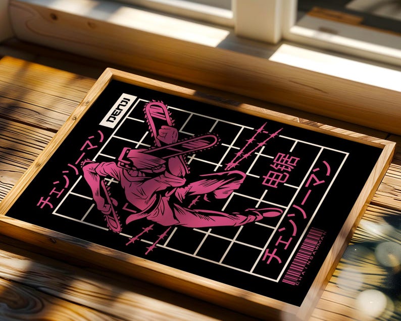 Pôster do Homem da Serra Elétrica, Arte de Parede Anime, Impressão do ...