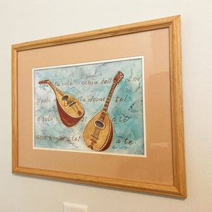 Italian Mandolins Print of Watercolor by Kathleen Citrolo Gwinnett - Etsy