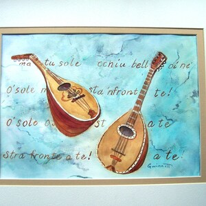 Italian Mandolins Print of Watercolor by Kathleen Citrolo Gwinnett - Etsy