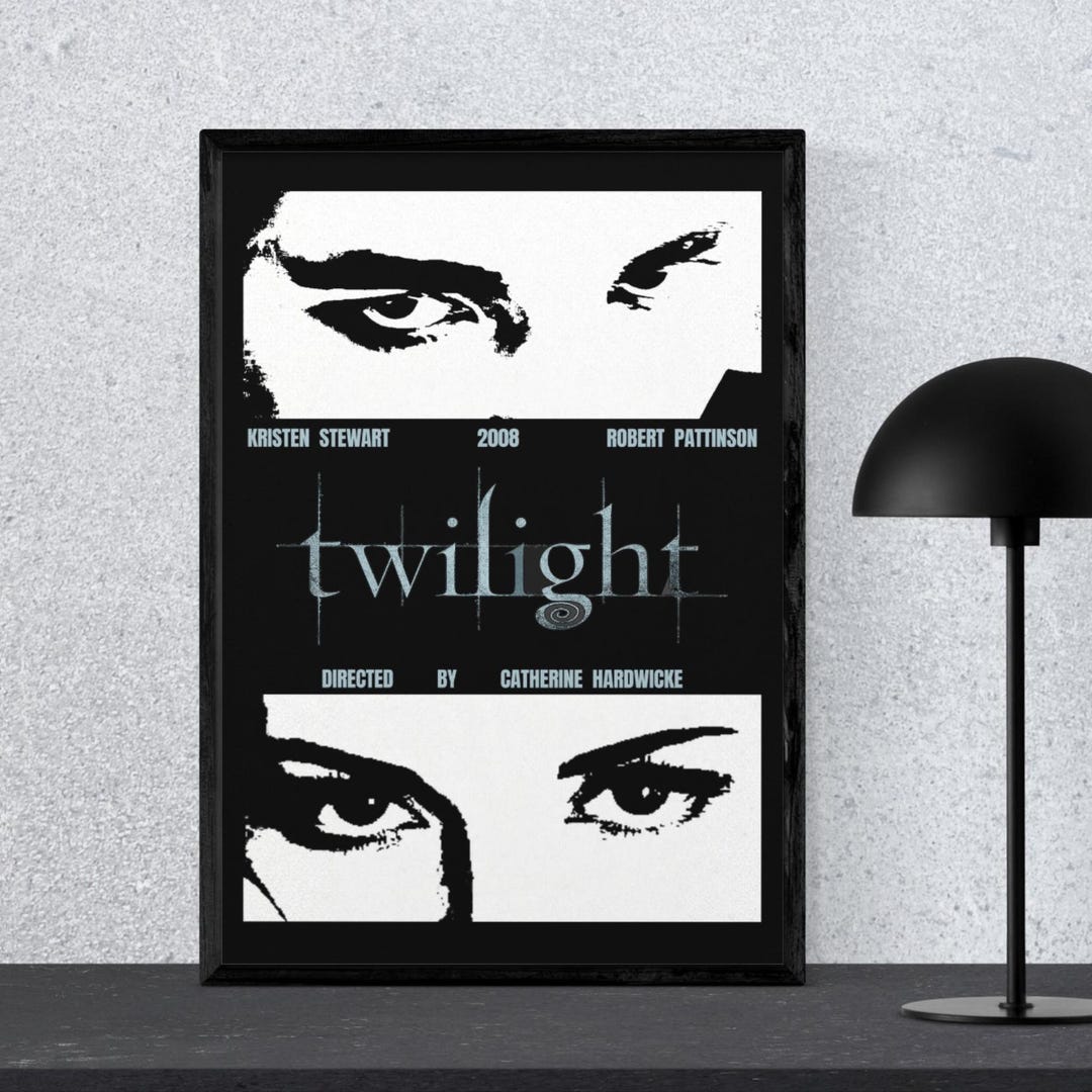 Twilight Poster – Bella and Edward Eyes Wall Art, Digital Movie Print ...