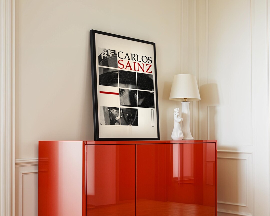 Carlos Sainz F1 Poster: Modern Motorsport Typography (digital Download ...
