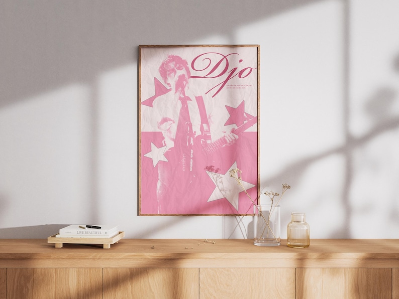 Djo End of Beginning Poster, Indie Music Wall Art, Aesthetic Pink Rock ...