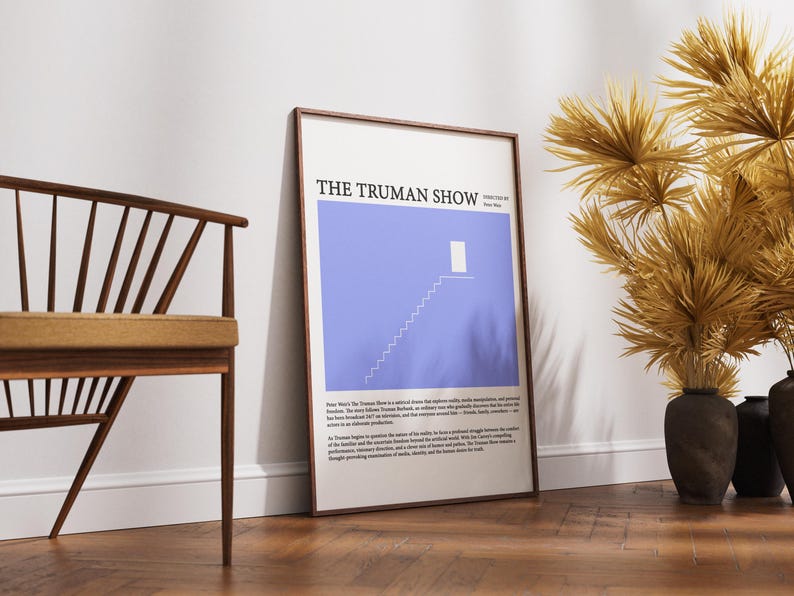 The Truman Show Minimalist Movie Poster | Modern Wall Art | Digital ...