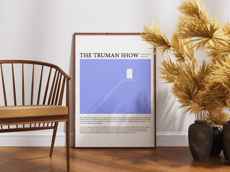 The Truman Show Minimalist Movie Poster | Modern Wall Art | Digital ...