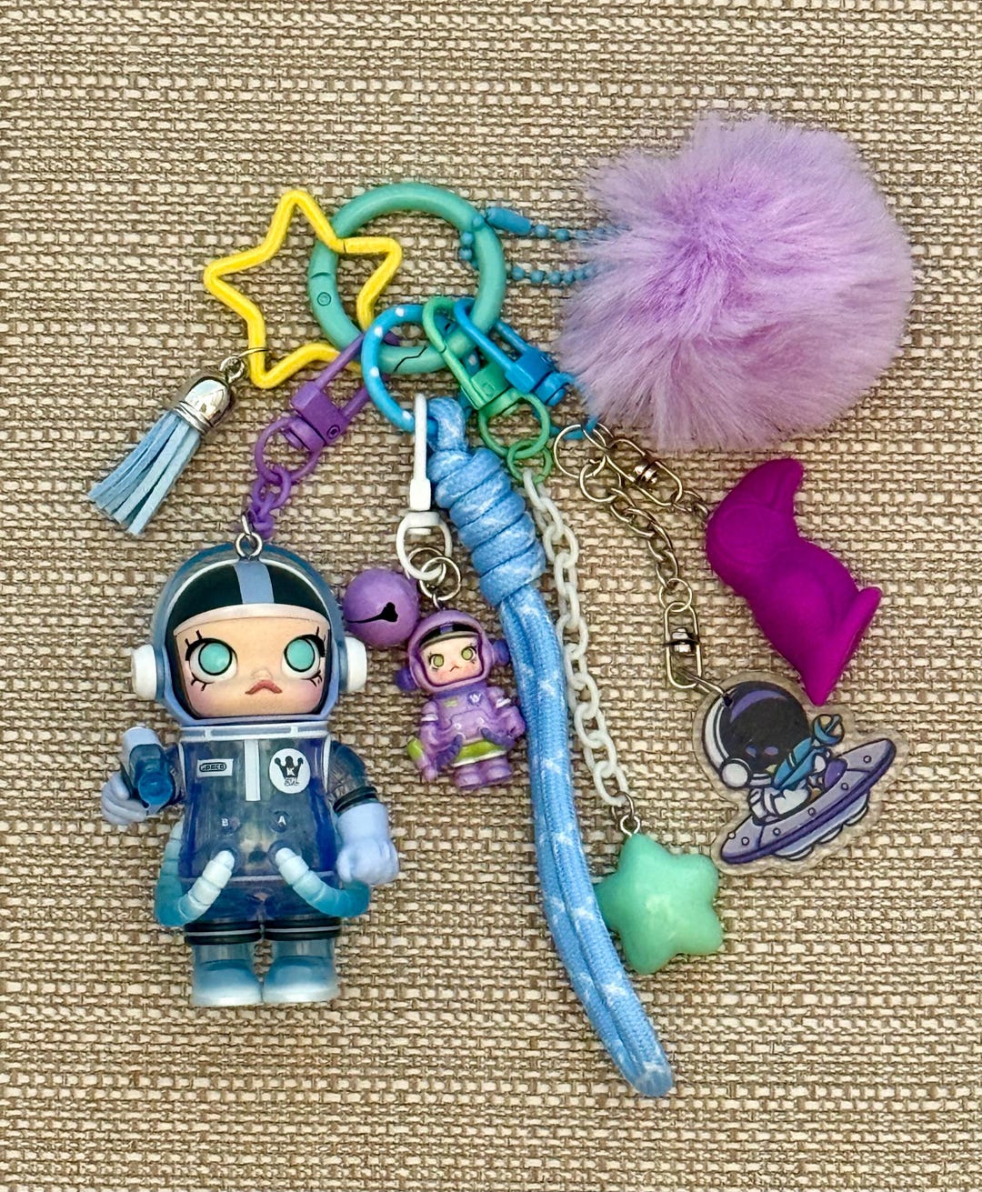 Space Molly Figurine Keychain / Kawaii Astronaut Charm/ Trendy Gifts ...