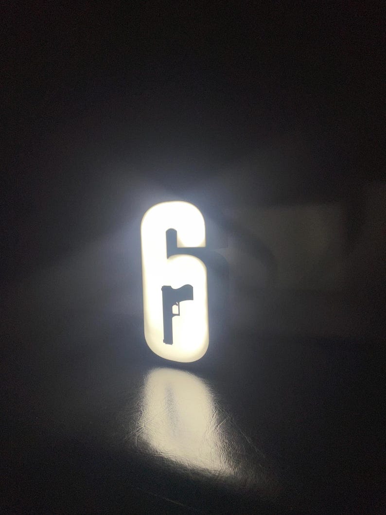 Rainbow Six Siege Logo LED Light Box | 3D Printed R6 Siege Desk Lamp - Etsy