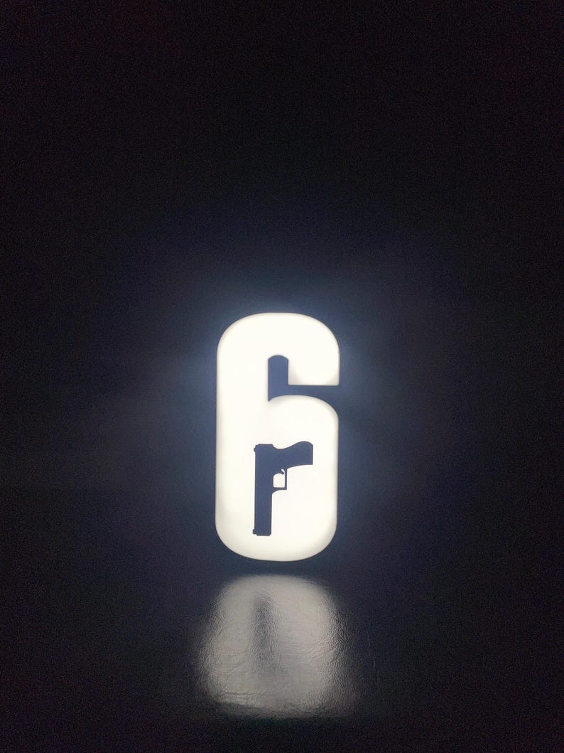 Rainbow Six Siege Logo LED Light Box | 3D Printed R6 Siege Desk Lamp - Etsy