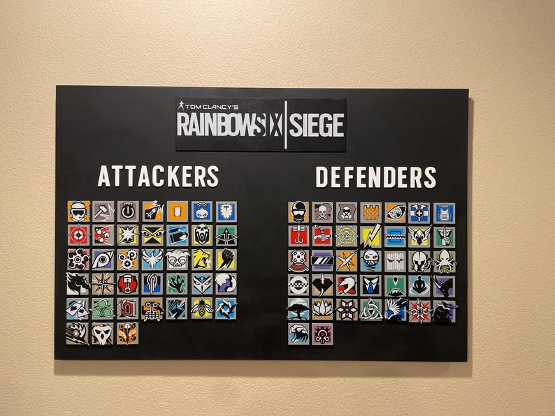 Rainbow Six Siege Operator Badges | 3D Printed R6 Operator Icons ...