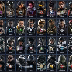 Rainbow Six Siege Operator Badges | 3D Printed R6 Operator Icons ...