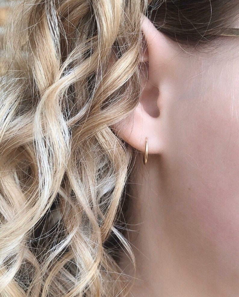 Mini Hoop Earring Gold Hoop Earrings Gold Huggie Hoop - Etsy