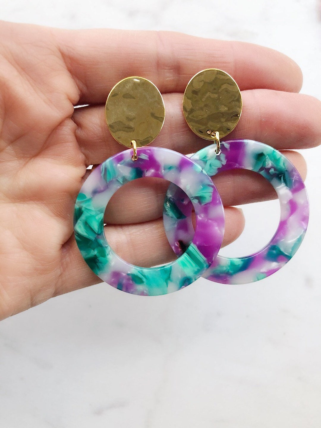 Acrylic Earrings, Resin Earrings, Acetate Earrings, Statement Earrings ...