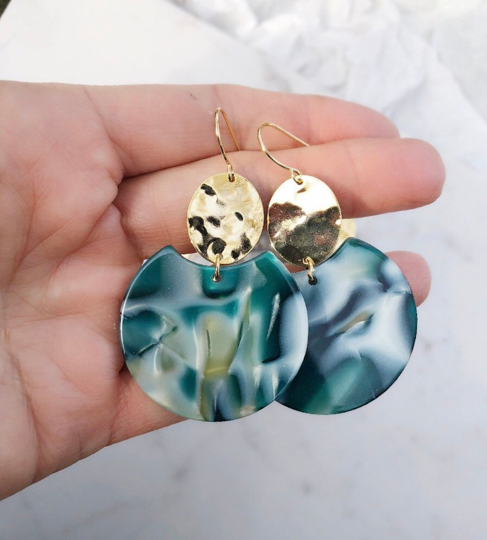 Acrylic Earrings Resin Earrings Acetate Earrings Statement - Etsy