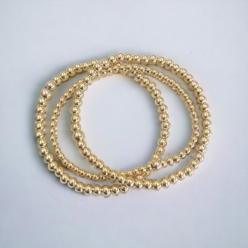Gold Bead Bracelet - Etsy