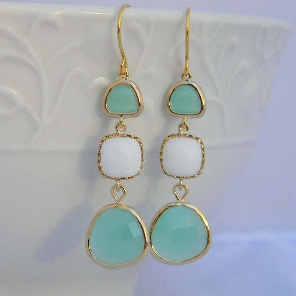 Mint Earrings - Etsy