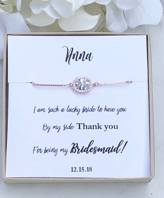 Thank you for being my bridesmaid bracelet store