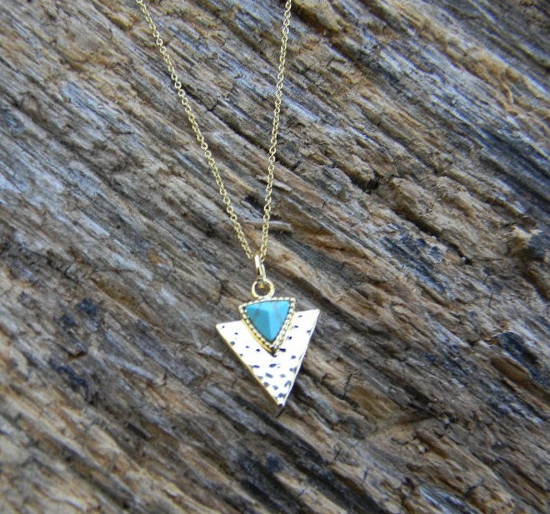 Arrowhead Necklace Turquoise Arrow Necklace Minimalist - Etsy