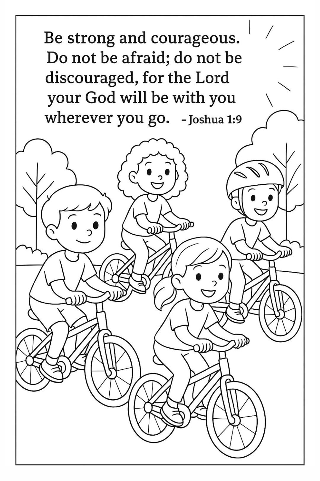 Joshua 1:9 Coloring Page - Etsy