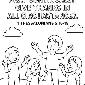 1 Thessalonians 5:16-18 Coloring Page - Etsy Canada
