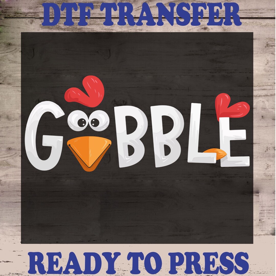 Turkey Face Dtf Transfer: Thanksgiving Gobble Ready to Press, Trendy ...