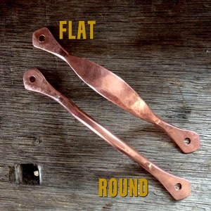 Hand Forged Solid Copper Drawer Pulls | Etsy