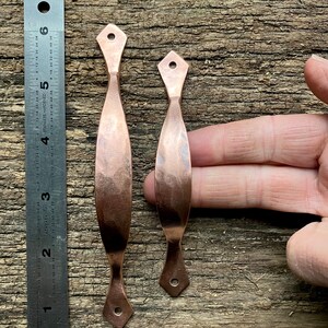 Hand Forged Solid Copper Pulls, Handles. Flat Style. - Etsy
