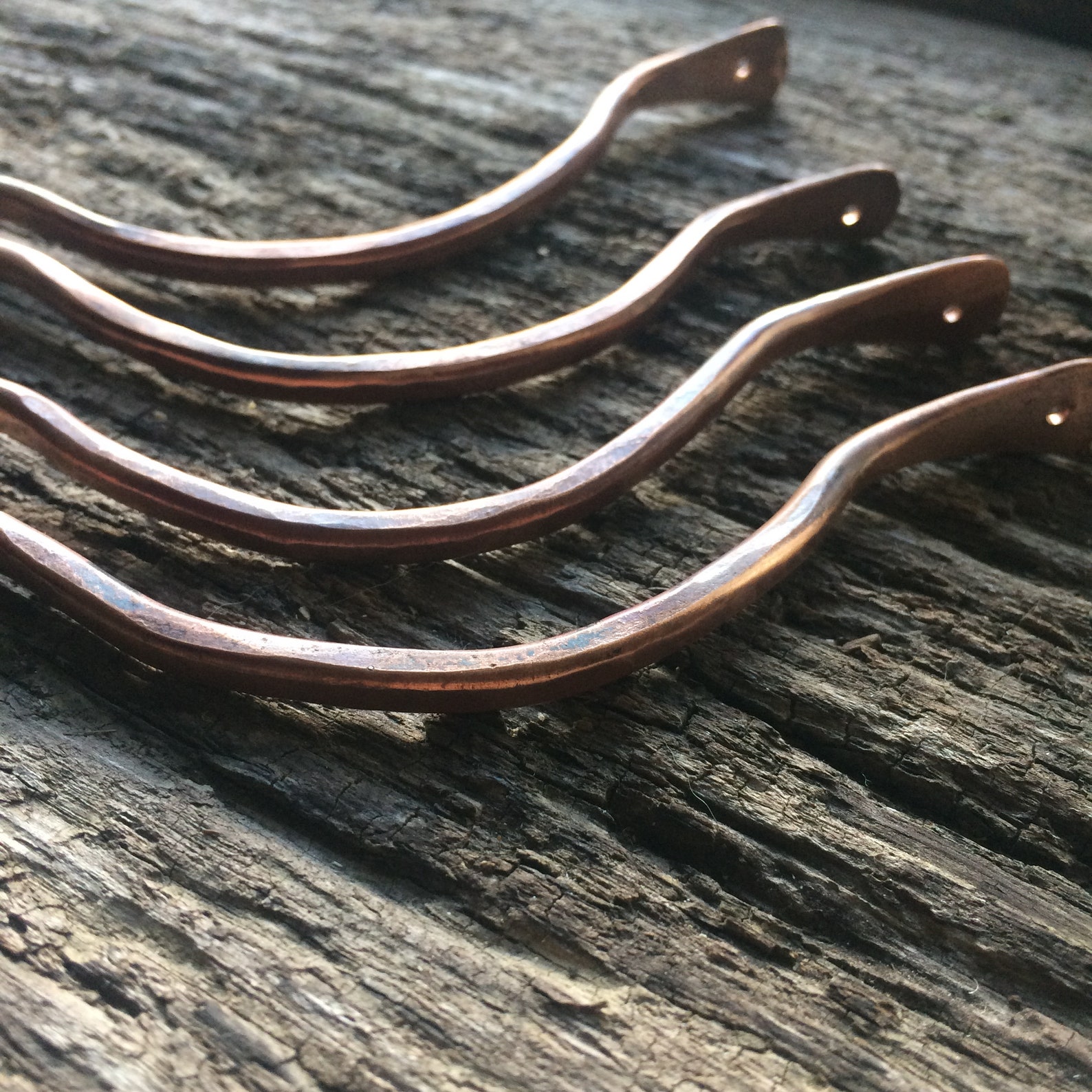 Hand Forged Solid Copper Drawer Pulls | Etsy