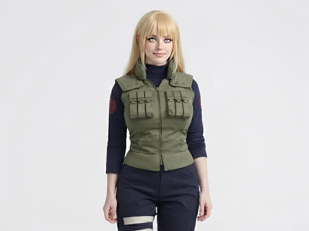 Shinobi Flak Jacket & Tactical Pants Set | Blonde Kunoichi Cosplay ...