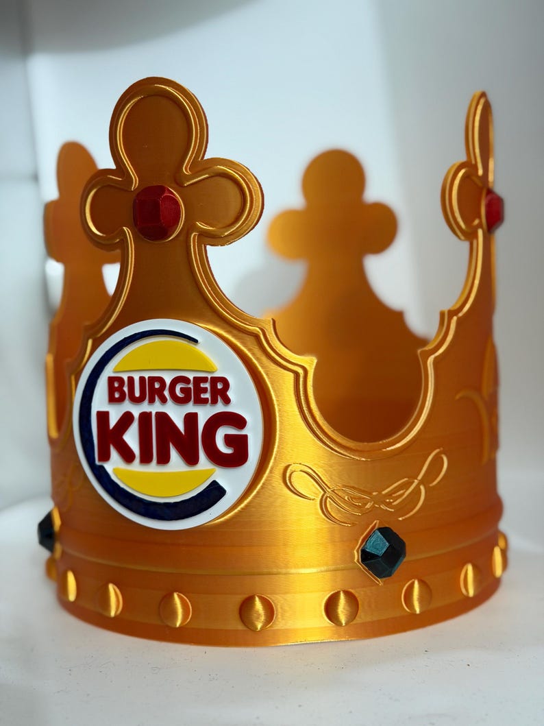 3D Printed Burger King Crown - Etsy