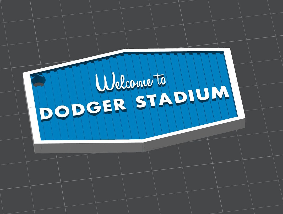 Welcome to Dodger Stadium Keychain STL Digital File Includes 2 Versions ...