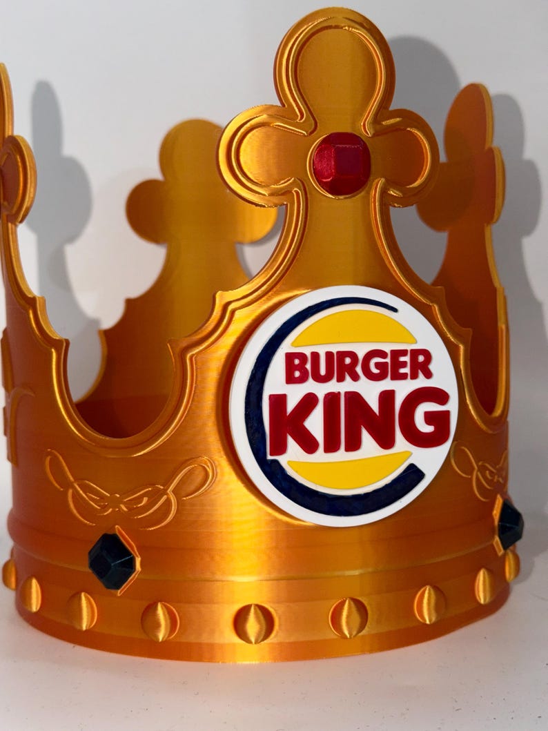 3D Printed Burger King Crown - Etsy