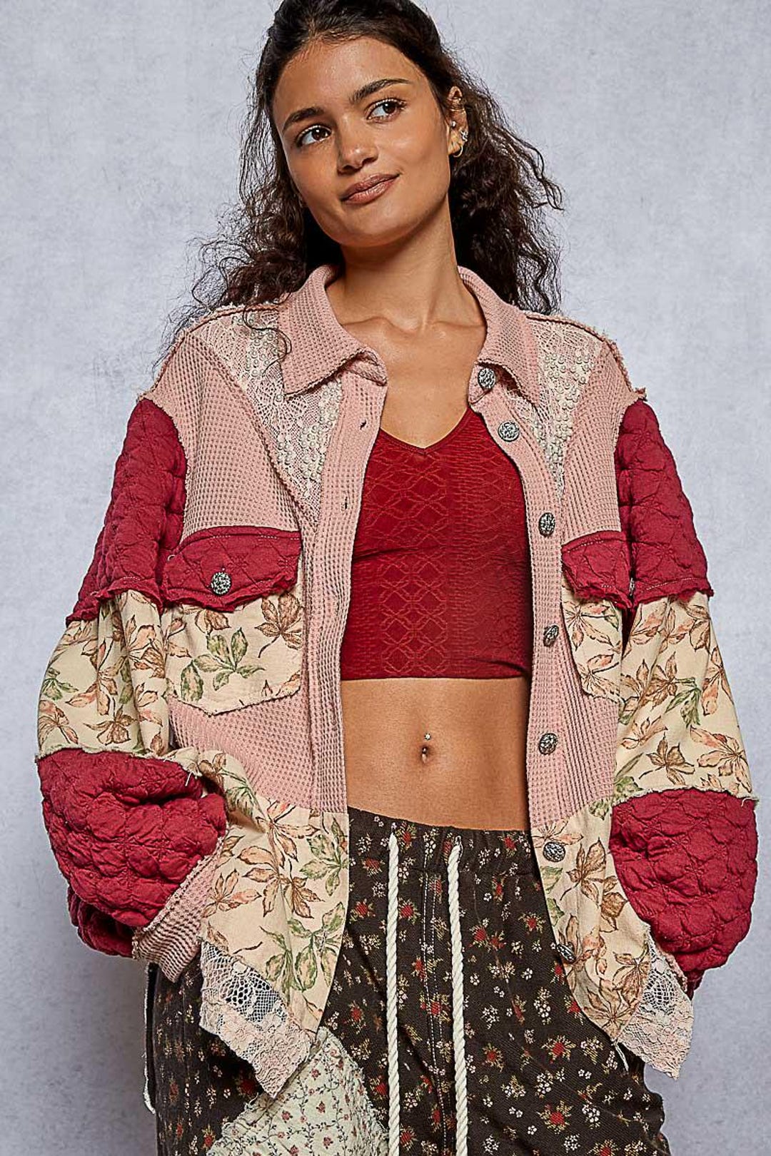 Boho Patchwork Jacket: Quilted Floral Lace Cottagecore Coat - Etsy