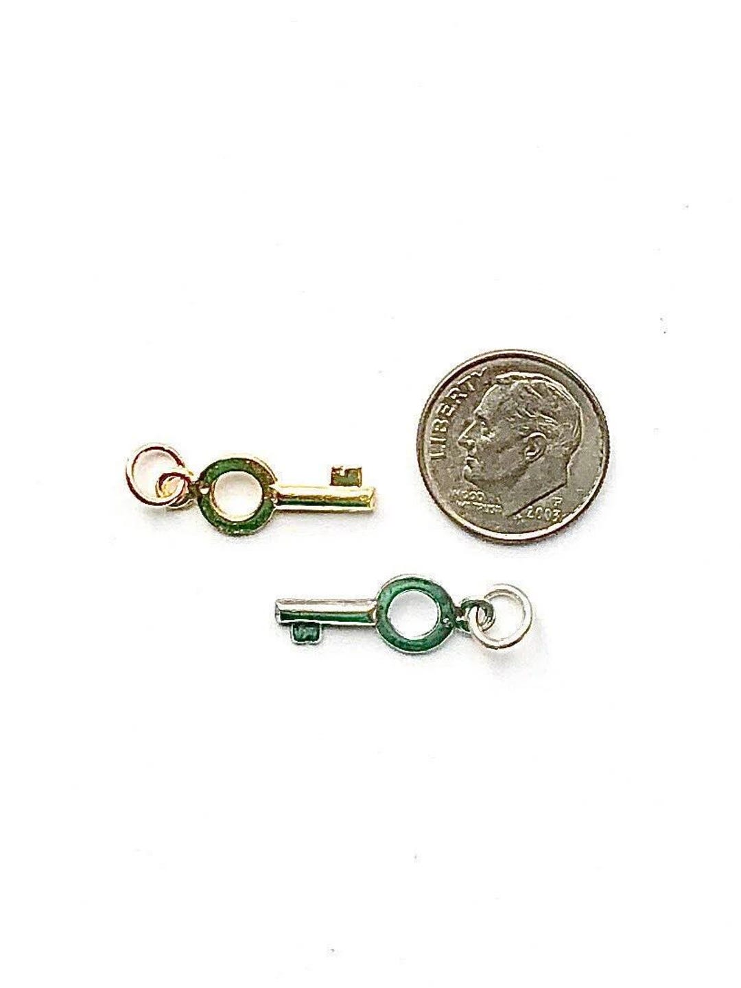 Tiny Key Charm – Small Skeleton Key Pendant for Jewelry Making, Mini ...