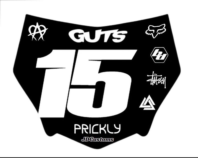 Custom Motocutz Number Plate Decals - Etsy New Zealand