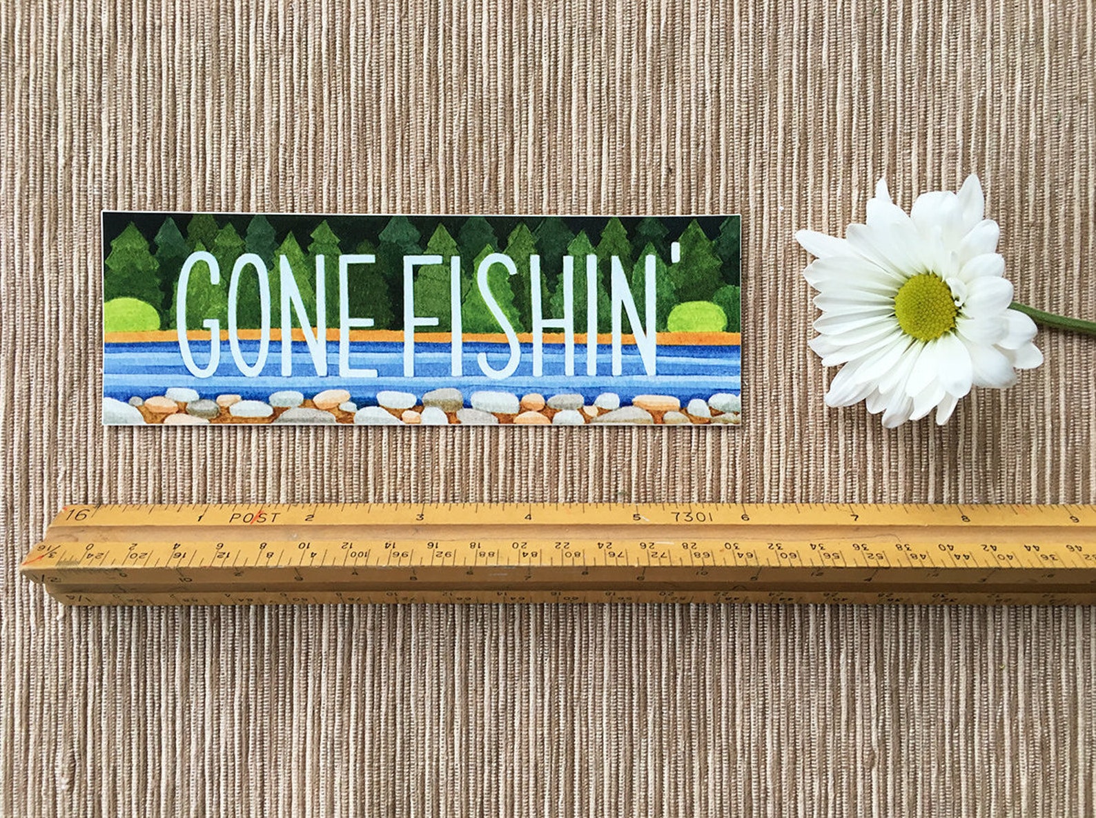 Gone Fishin' Bumper Sticker, Fishing Bumper Sticker, 2 X 6 Vinyl ...