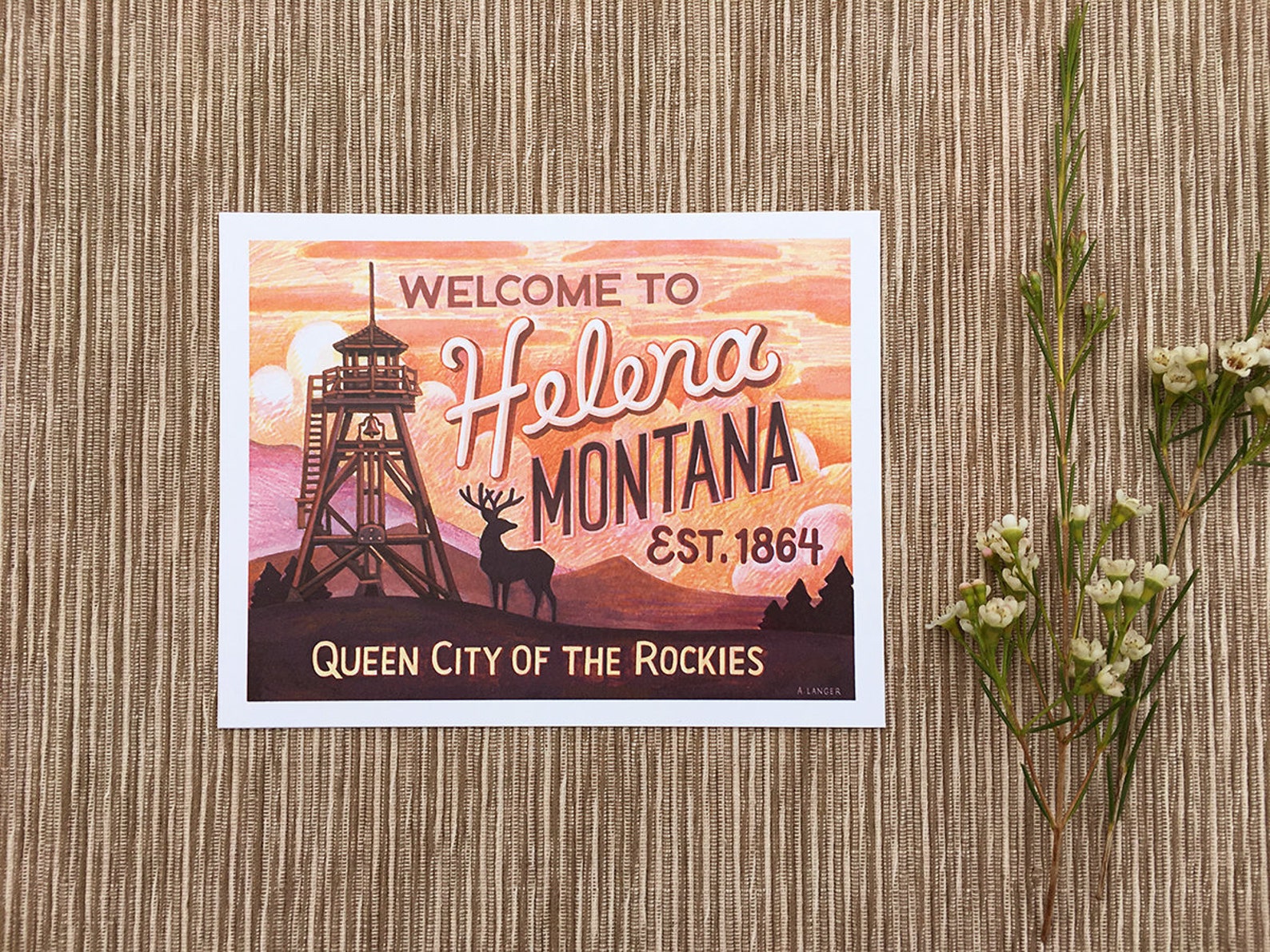 Welcome to Helena Montana, Helena Postcard, Single Montana Postcard - Etsy