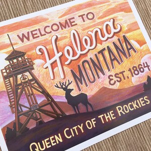 Helena Montana Art Print, Welcome to Helena, 8x10 Montana Art Print - Etsy