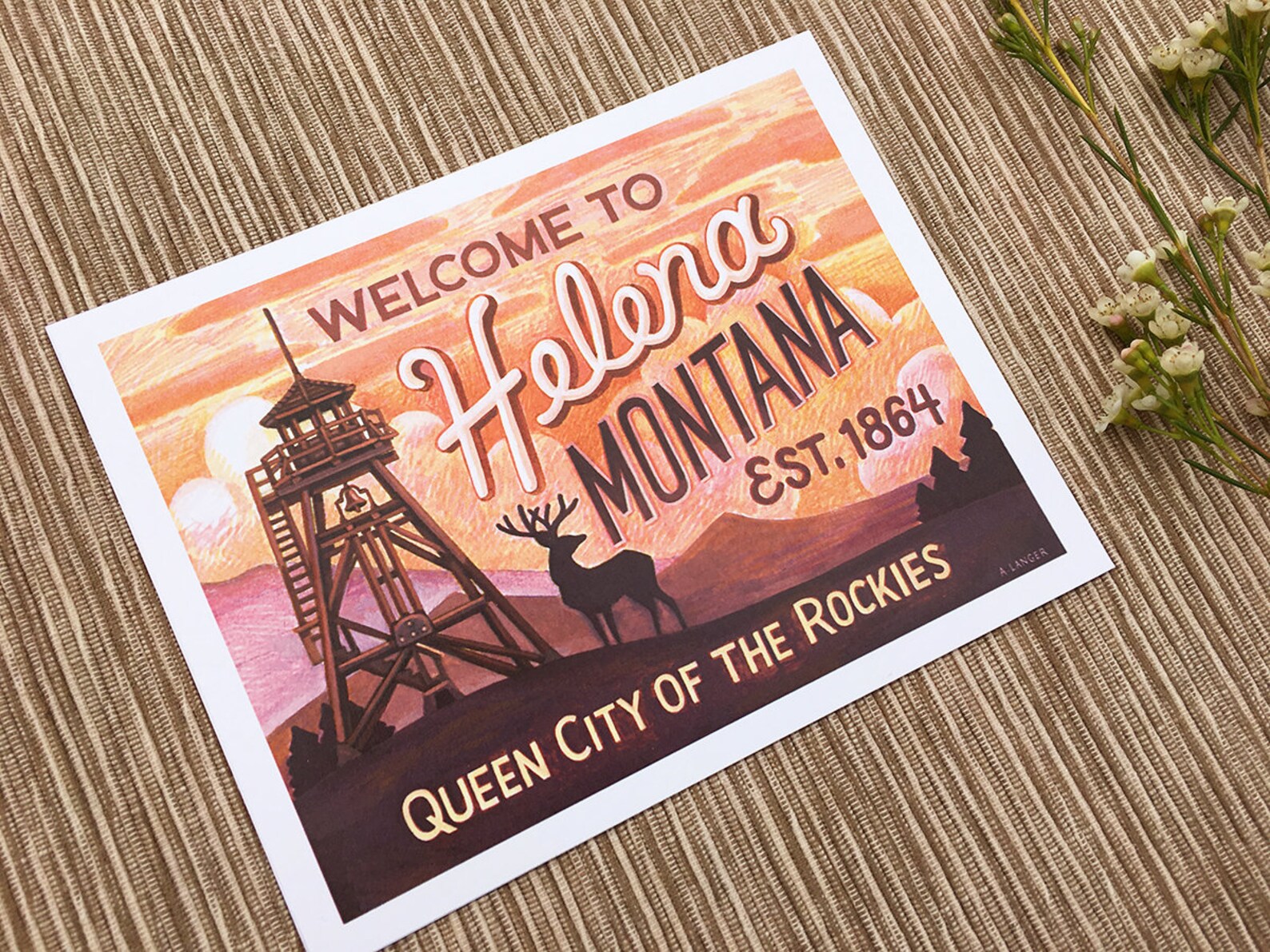 Welcome to Helena Montana, Helena Postcard, Single Montana Postcard - Etsy