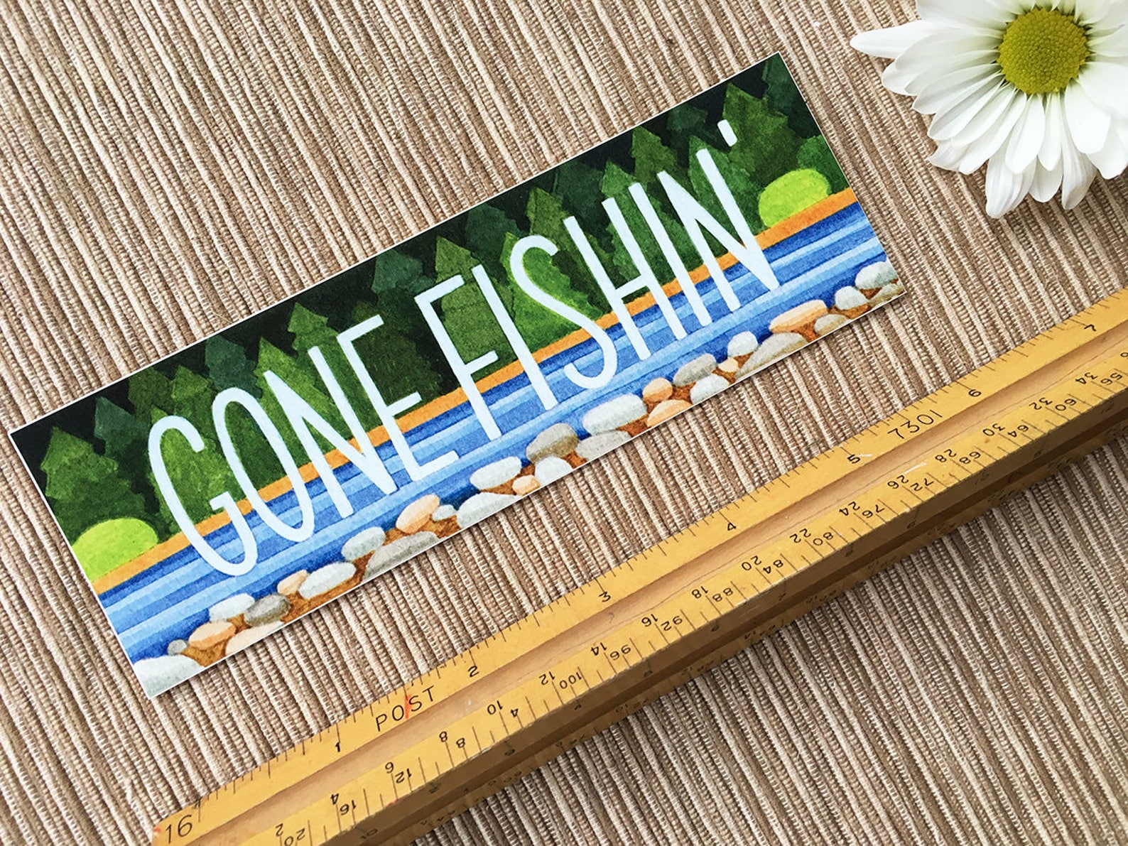 Gone Fishin' Bumper Sticker, Fishing Bumper Sticker, 2 X 6 Vinyl ...