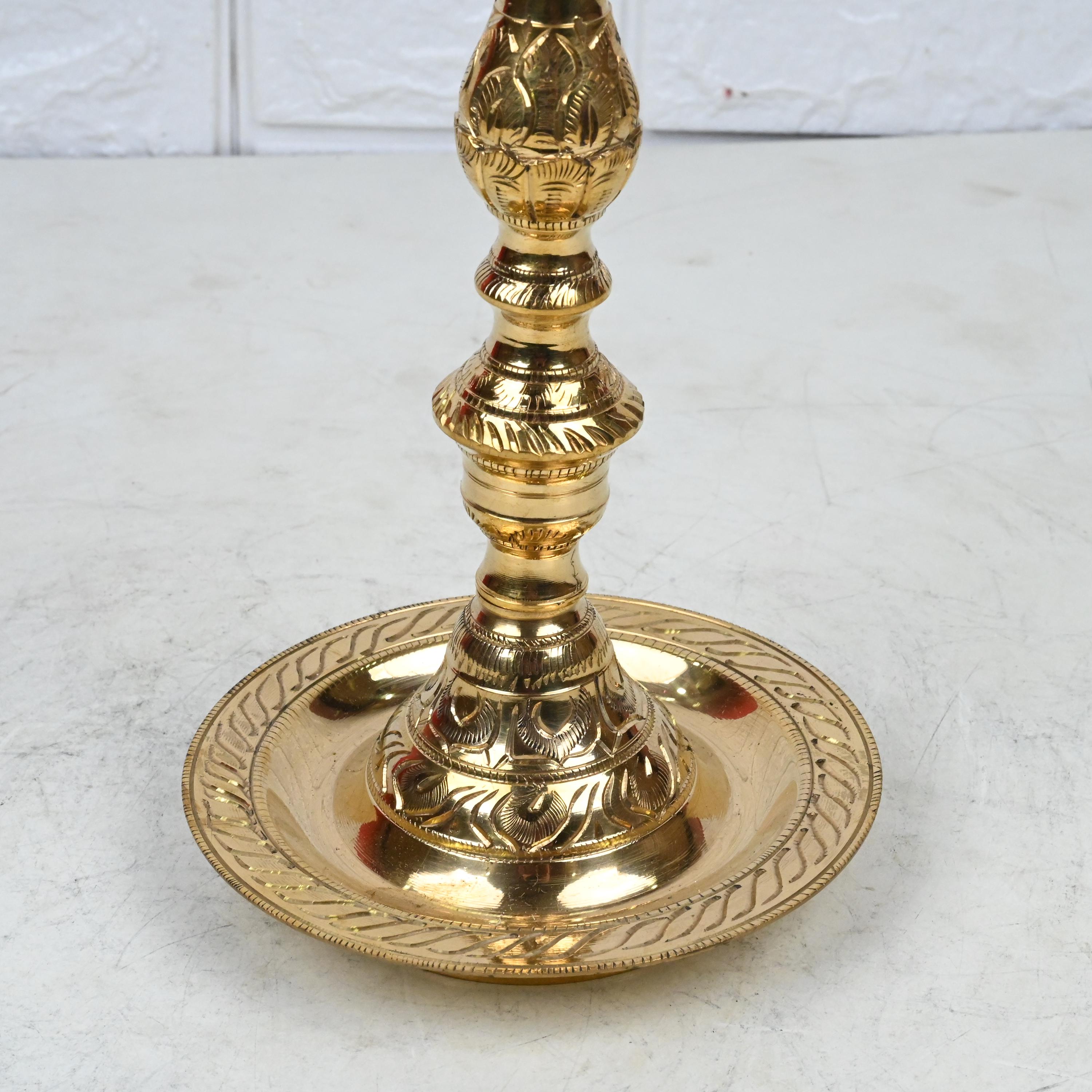 Brass Ganesh Deepam Oil Lamp | Neela Villaku Diya Stand - Etsy