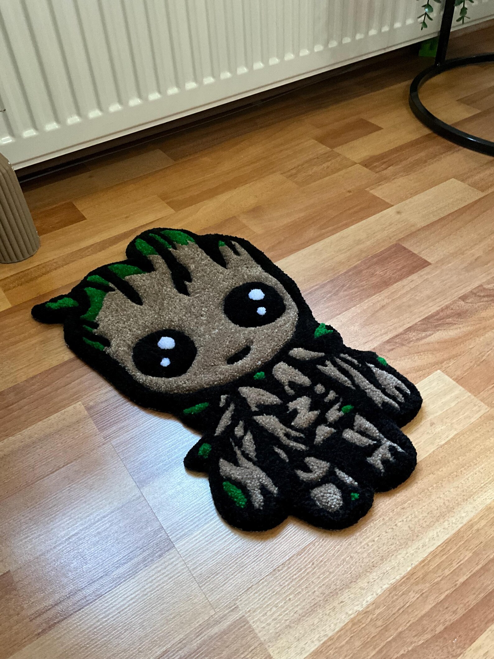 Cute Tree Character Tufted Rug – Handmade Forest Creature Rug – Kawaii ...