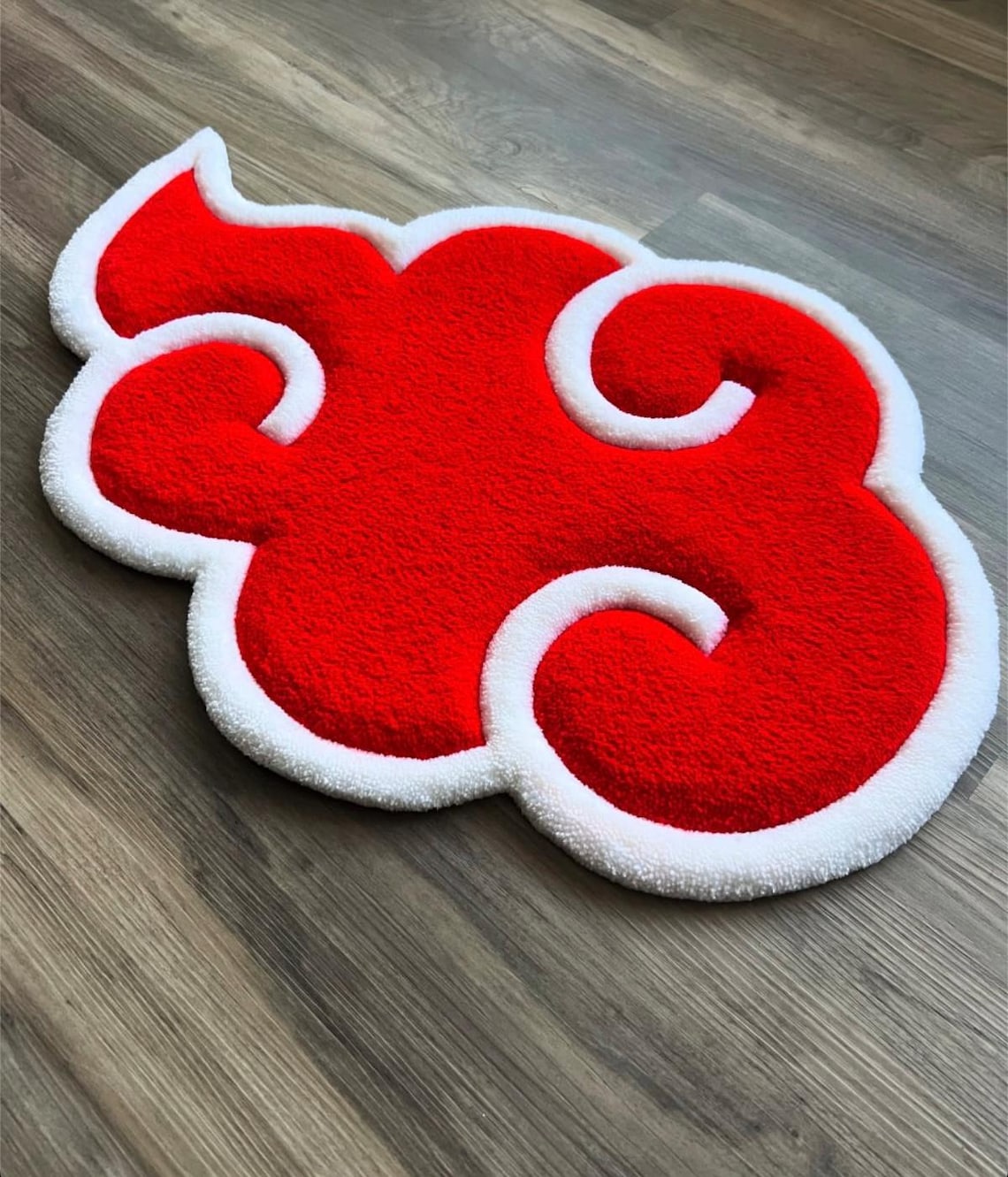 Akatsuki Cloud Tufted Rug – Handmade Anime Rug – Naruto Akatsuki Cloud ...
