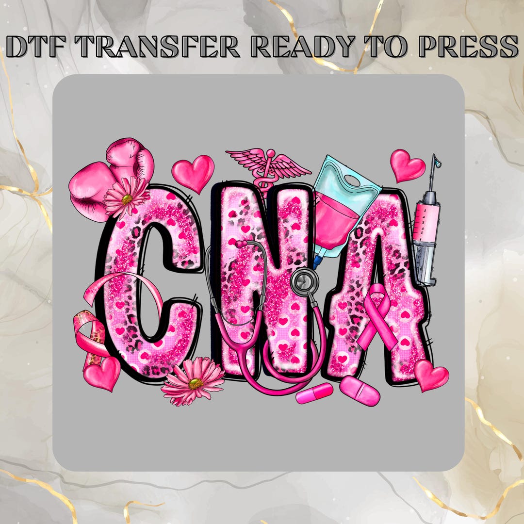 CNA Medical Certificate Nursing Assistant DTF Transfer, Vintage Nurse ...