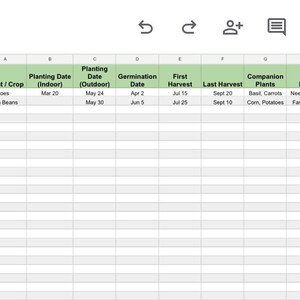 Garden Planner | Printable Garden Tracker Spreadsheet | Homestead ...