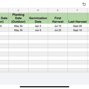 Garden Planner | Printable Garden Tracker Spreadsheet | Homestead ...