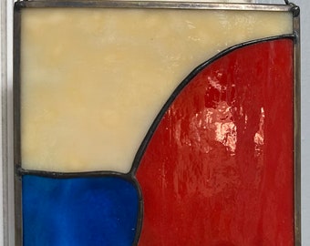 Stained Glass Abstract Panel 'quest' - Etsy